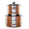 Gotham Steel Stackmaster 15 Piece 7'' and 10'' Copper Space Saving ...