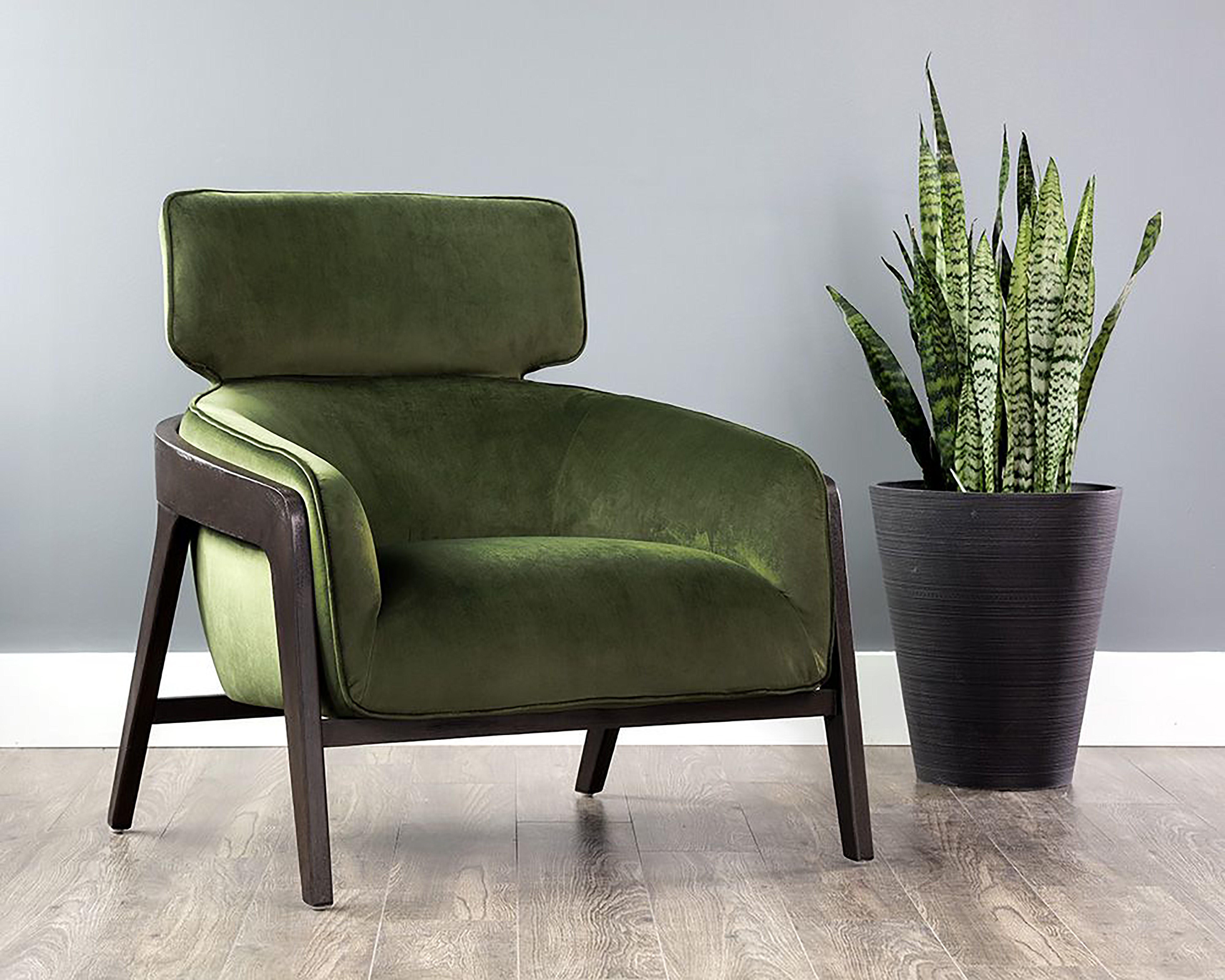AllModern Kipling Upholstered Armchair Fabric Green Accent Chairs