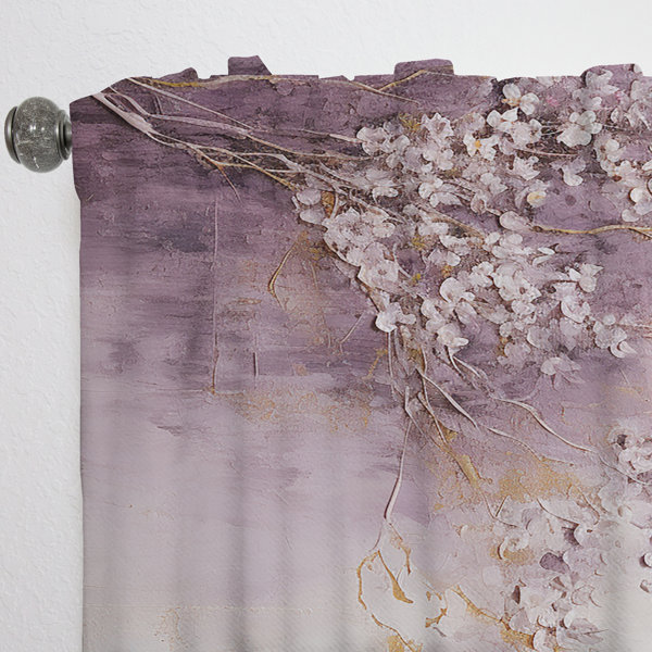 Design Art Blooming Lilac Melody II - Lilacs Curtain - Velvet Room ...