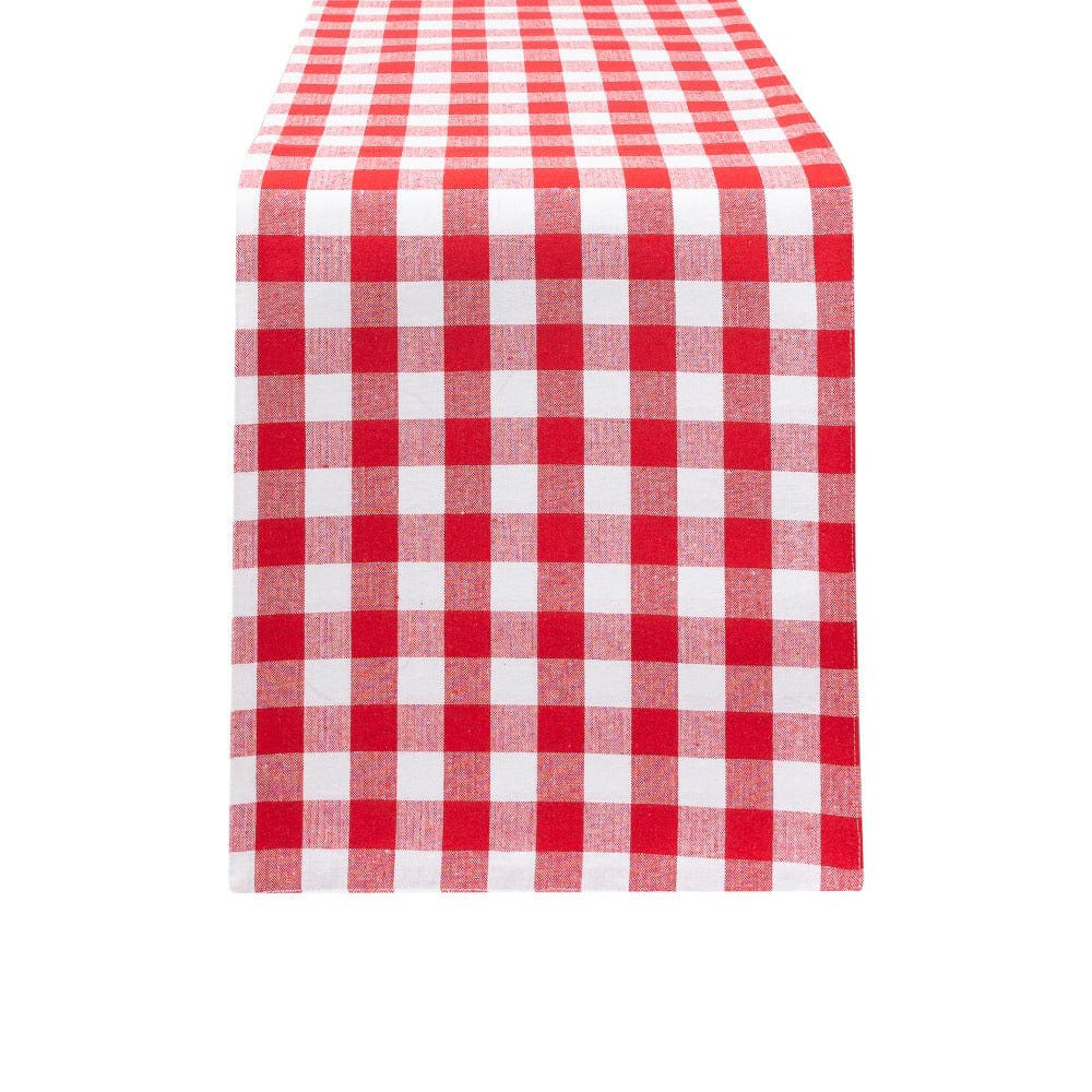Gracie Oaks Farmhouse Red & White Plaid Table Runner - Wayfair Canada