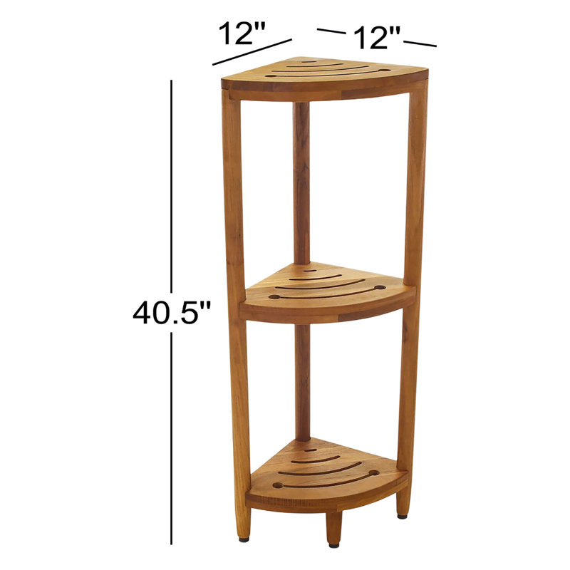 Aqua Teak Spa Teak Corner Shower Caddy & Reviews | Perigold