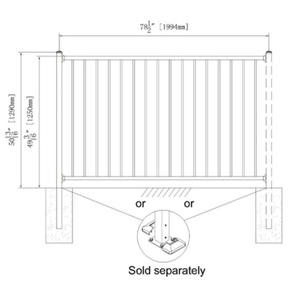 XCEL Fence® Black Steel Anti-Rust Fence Panel - Flat Top/Flat Bottom ...