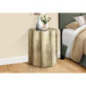 Everly Quinn Contemporary Gold Metal Side Table, Drum Accent For Living ...