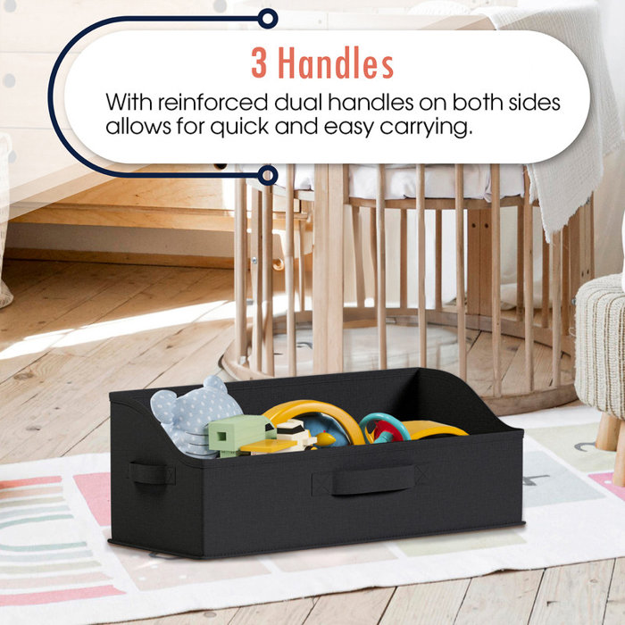 Ebern Designs 3 Pack Collapsible Trapezoid Storage Bins Box - Set of 3 ...