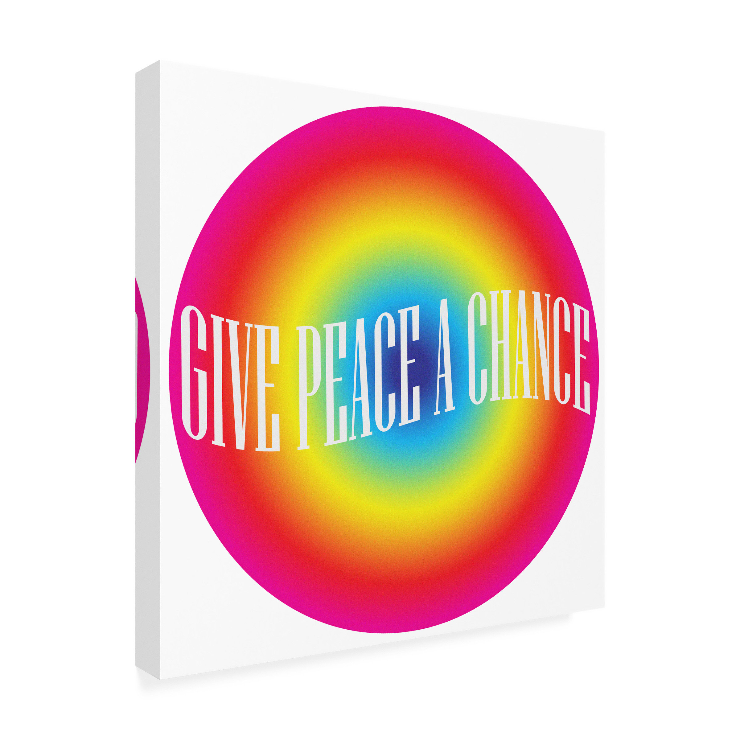 Trinx Give Peace A Chance On Canvas by Margo Ask Textual Art - Wayfair ...