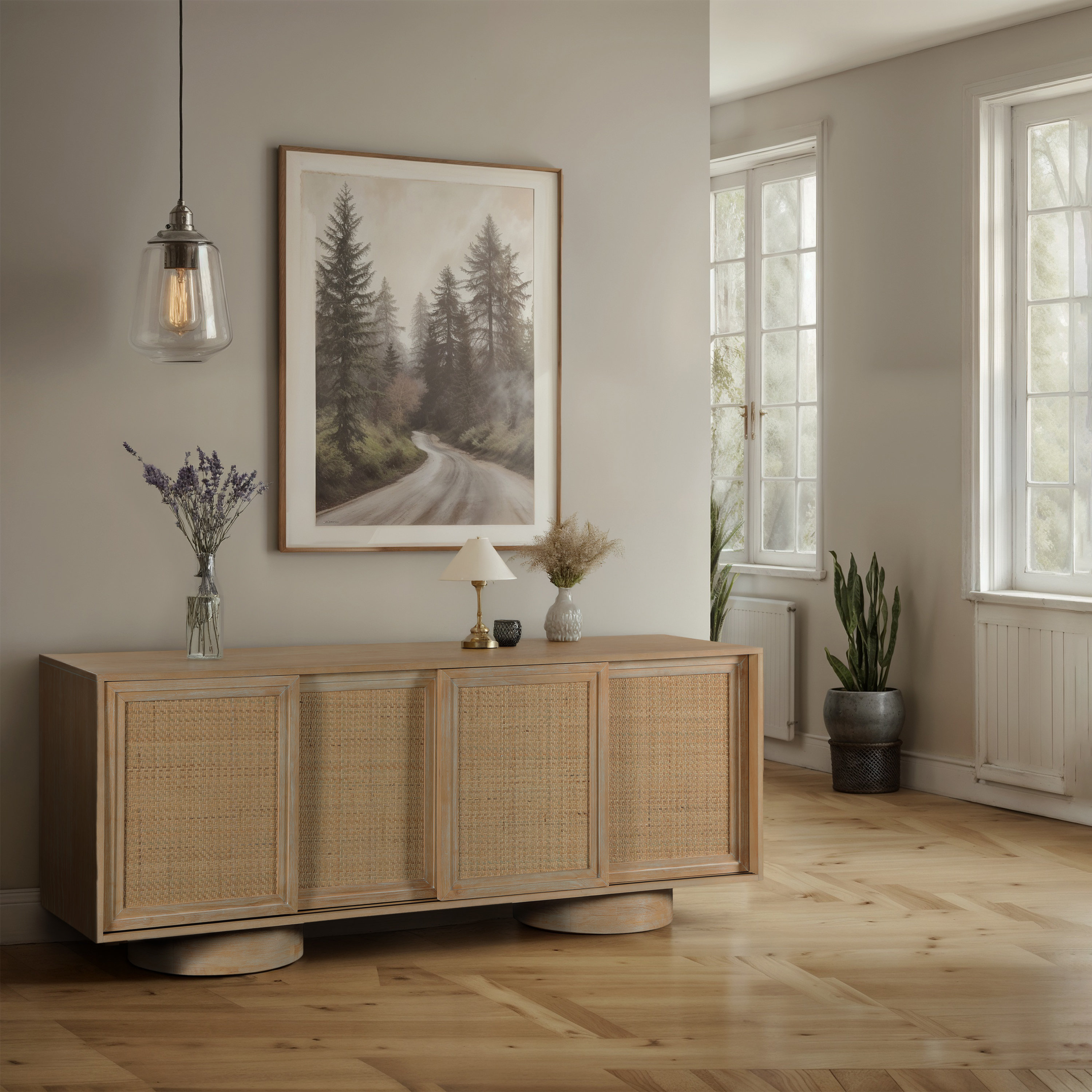 Bay Isle Home™ Burta Cane Wood Sideboard/Buffet | Wayfair