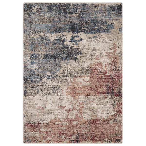 17 Stories Pandora Abstract Multi Power Loom Rug | Wayfair