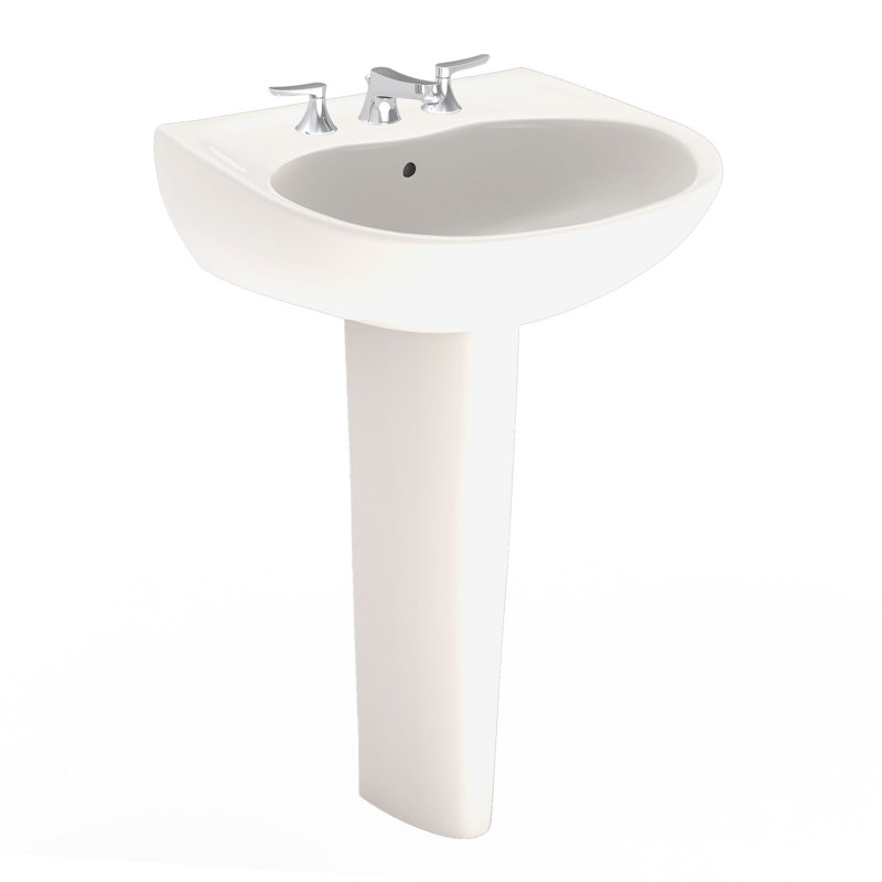 TOTO Supreme 23" Pedestal Bathroom Sink with SanaGloss Glazing | Wayfair
