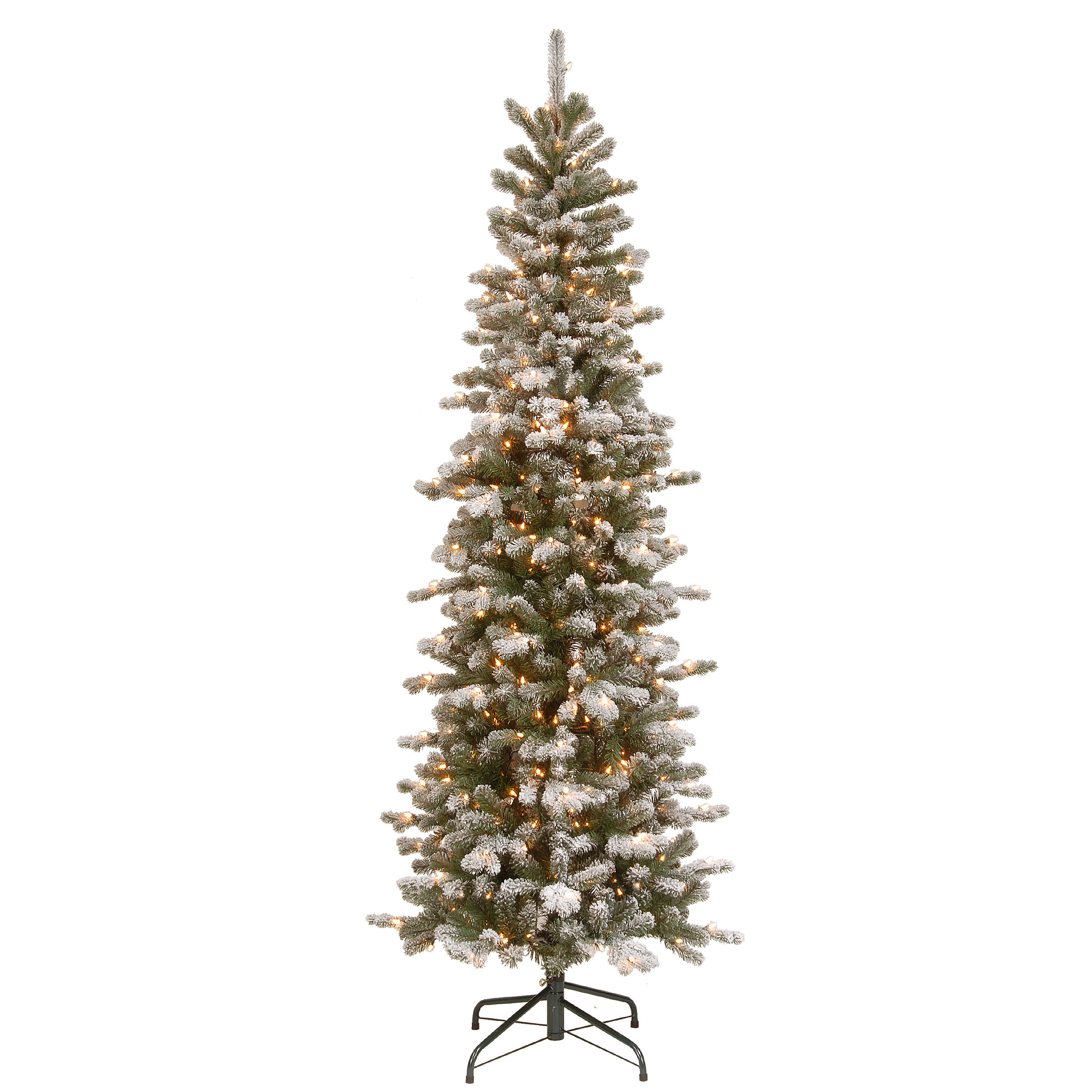 The Holiday Aisle 7 5 Ft PowerConnect Snowy Sheffield Spruce Pencil The Holiday Aisle 7 5 Ft PowerConnect Snowy Sheffield Spruce Pencil