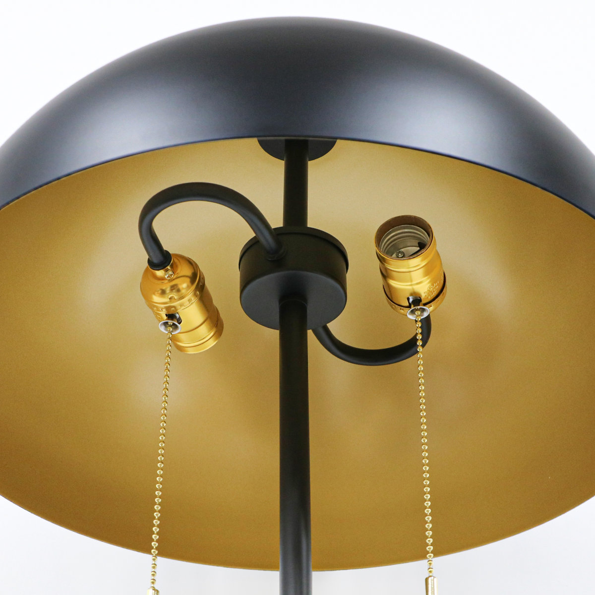 Ebern Designs Brucelyn 68" Tall 2-Light Metal Mushroom Dome Floor Lamp ...