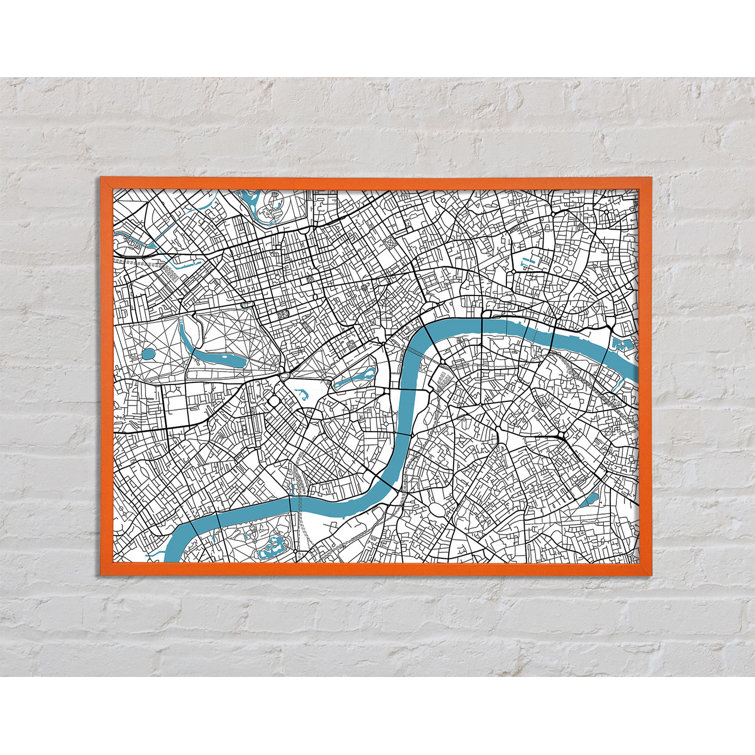 Williston Forge The Map Of London Thames 1 - Single Picture Frame Art ...