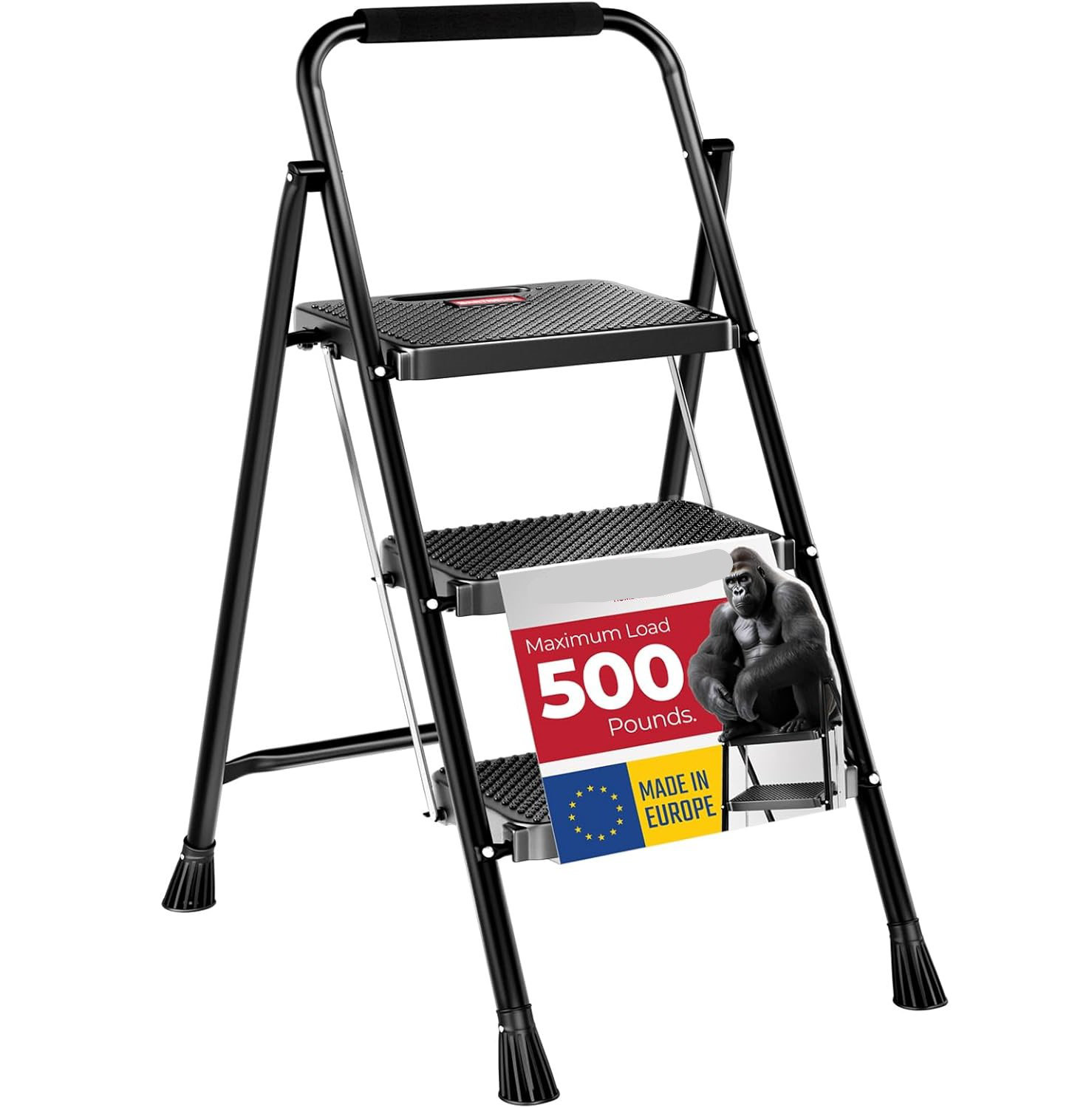 WFX Utility™ Pro Luxury Step Ladder European Made 3 Step Foldable Step ...