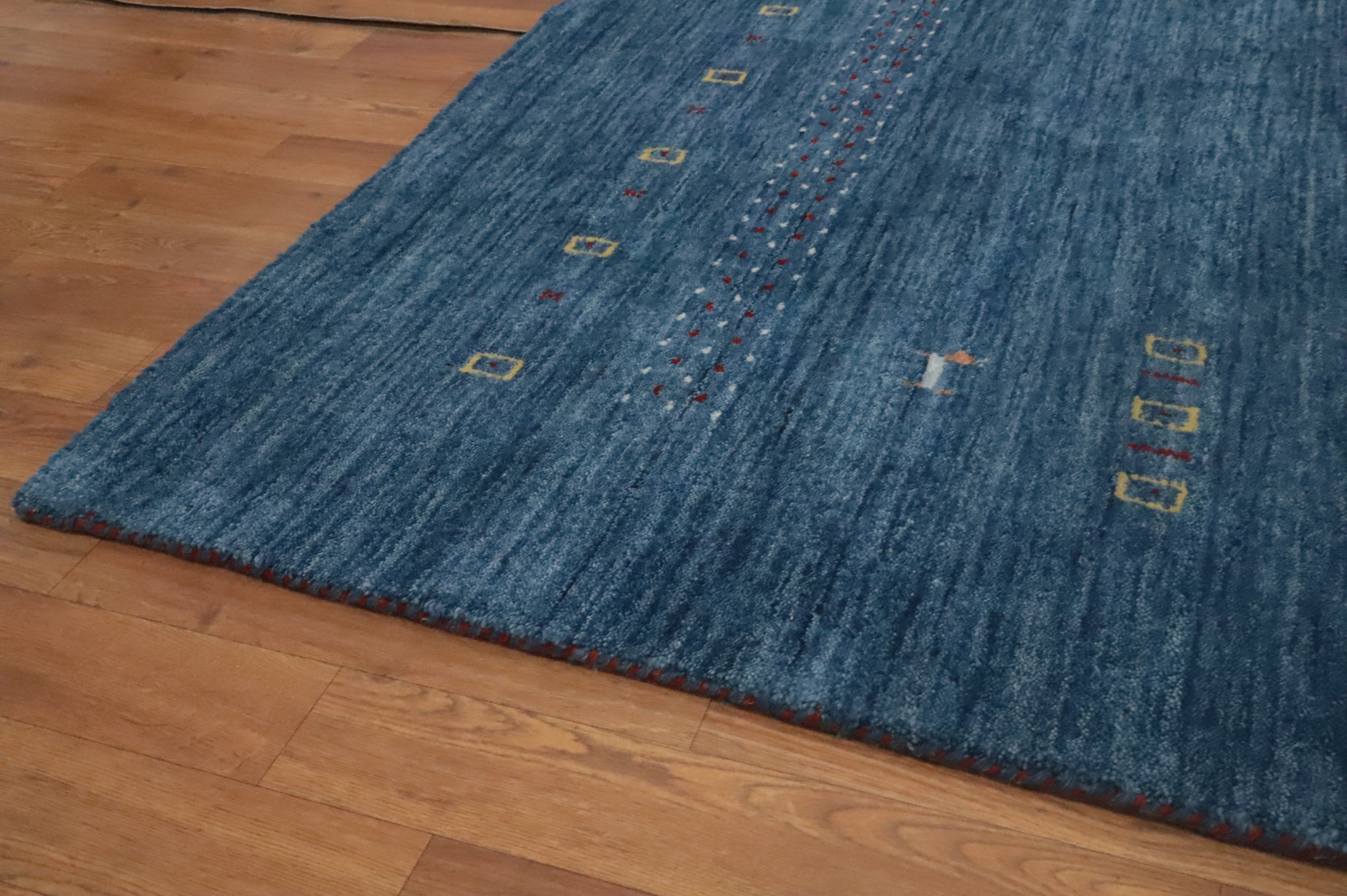 Wildon Home® Sophisticated Deep Blue Gabbeh Style Rug 8x8 with ...