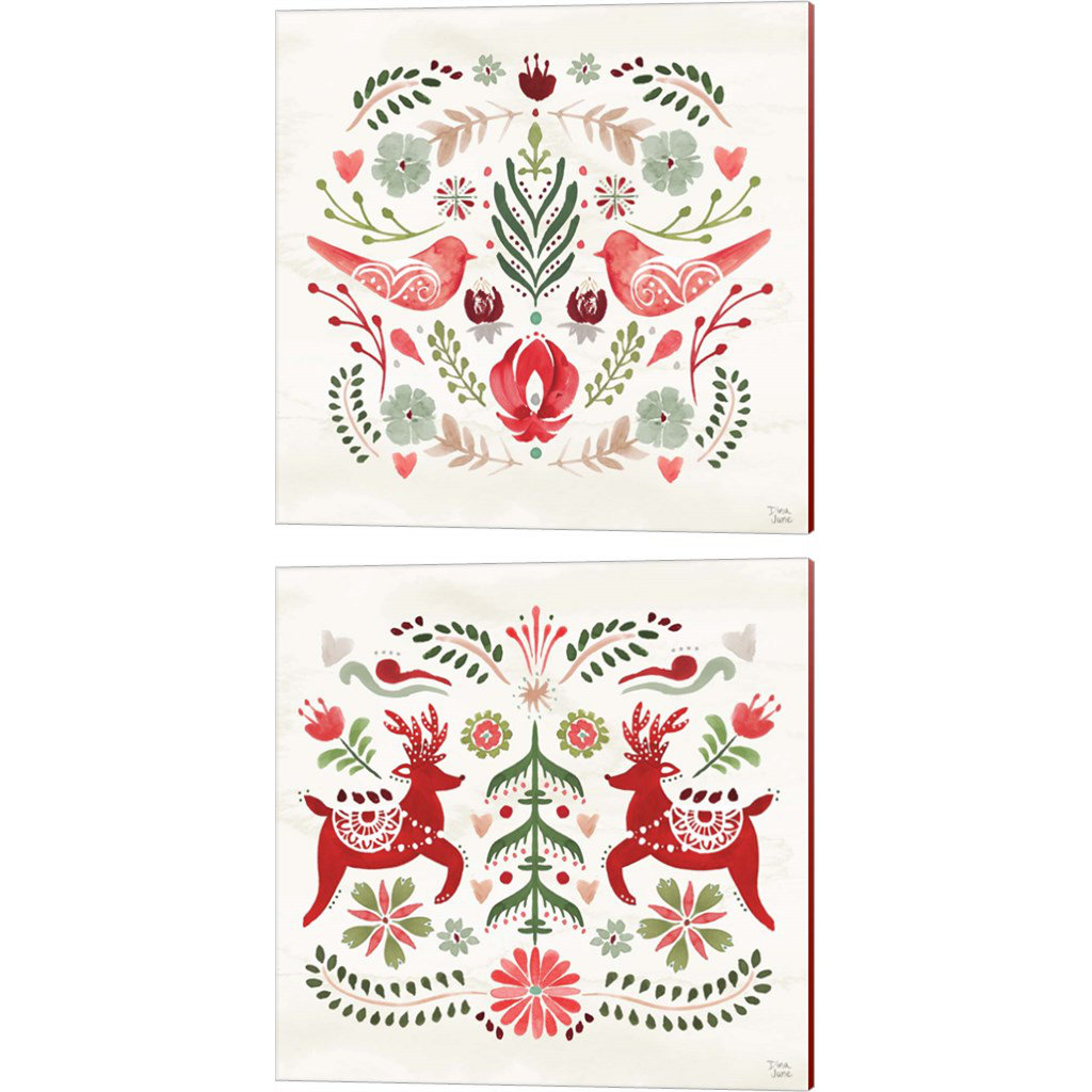 Red Barrel Studio® Festive Season C by Dina June - 2 Piece Wrapped ...