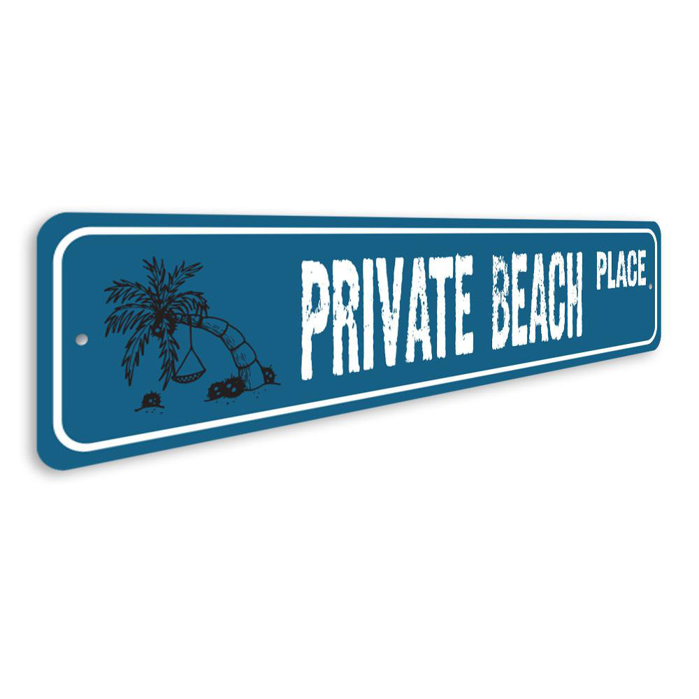 Lizton Sign Shop, Inc Private Beach Street Aluminum Sign | Wayfair
