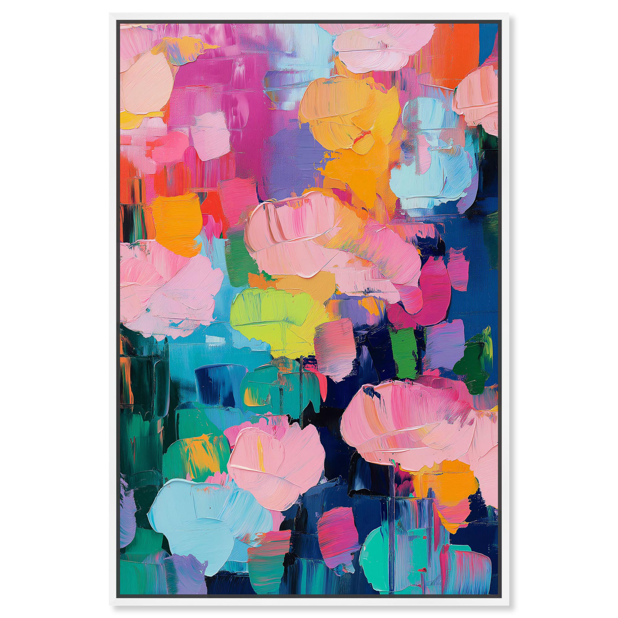 Art Remedy Glide of Colors Canvas Modern Color Abstract by Art Remedy ...