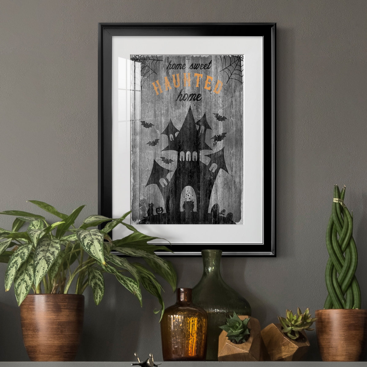 Trinx Haunted House - Picture Frame Painting | Wayfair