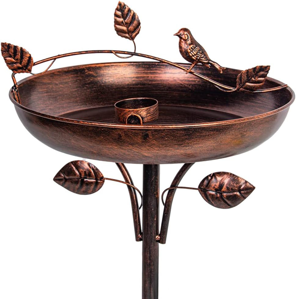 Lark Manor The Bird Baths for Outdoors, 12" Bird Baths Bowl with 5 ...
