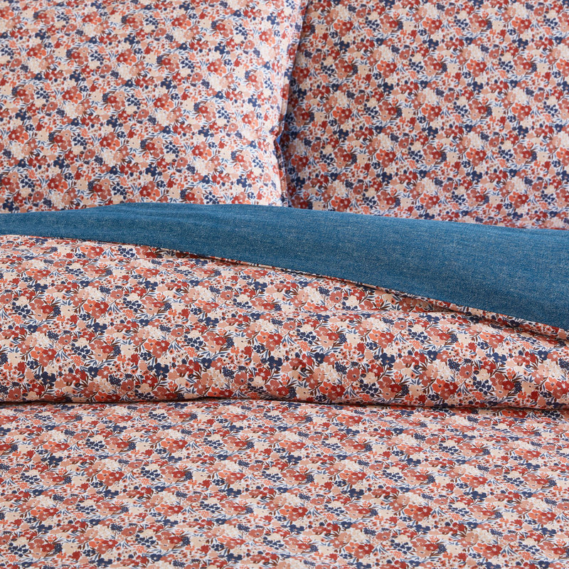 Wrangler Prairie Floral Cotton Reversible Red Comforter Set | Wayfair