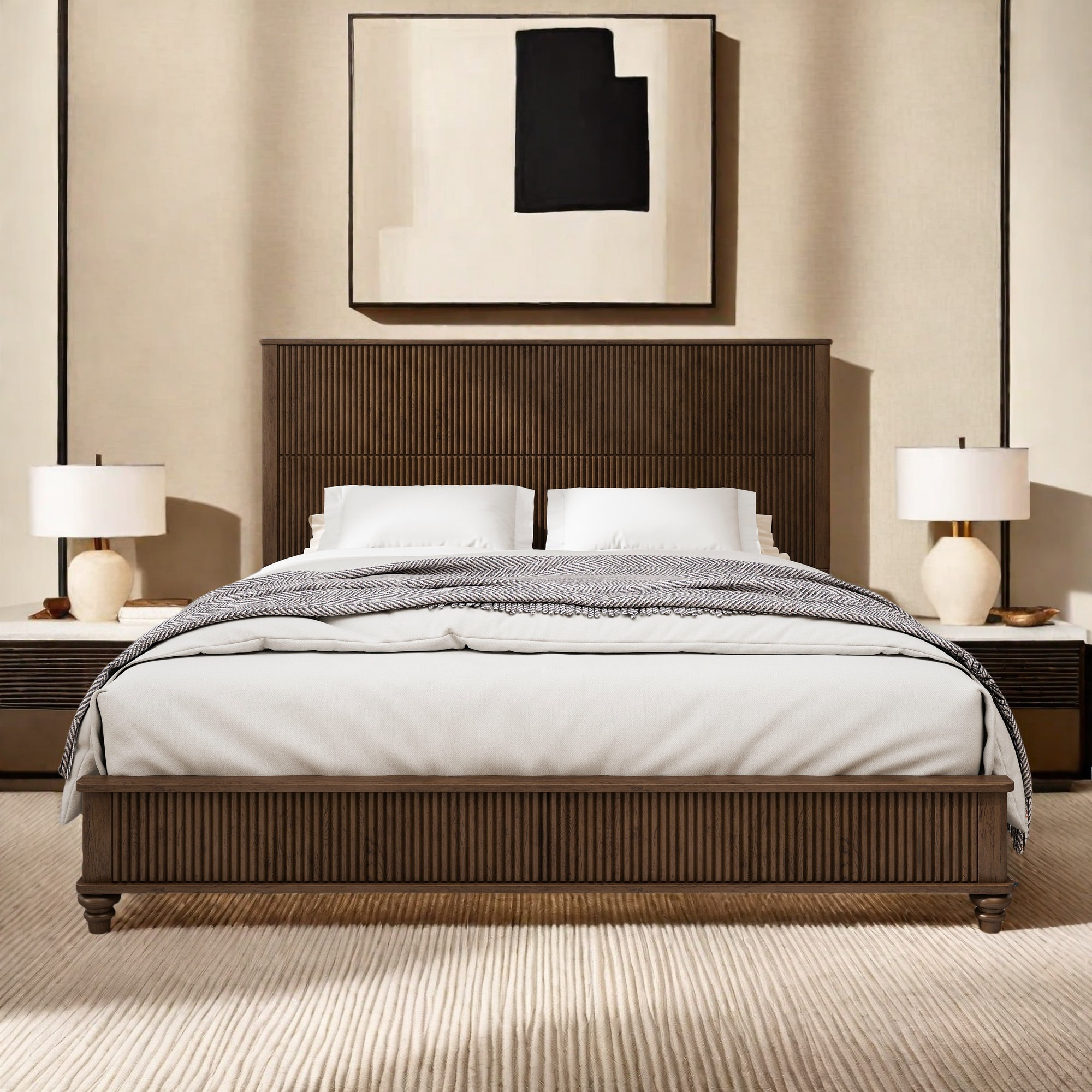 Red Barrel Studio Dakota Platform Bed with Tall Headboard & Reviews ...