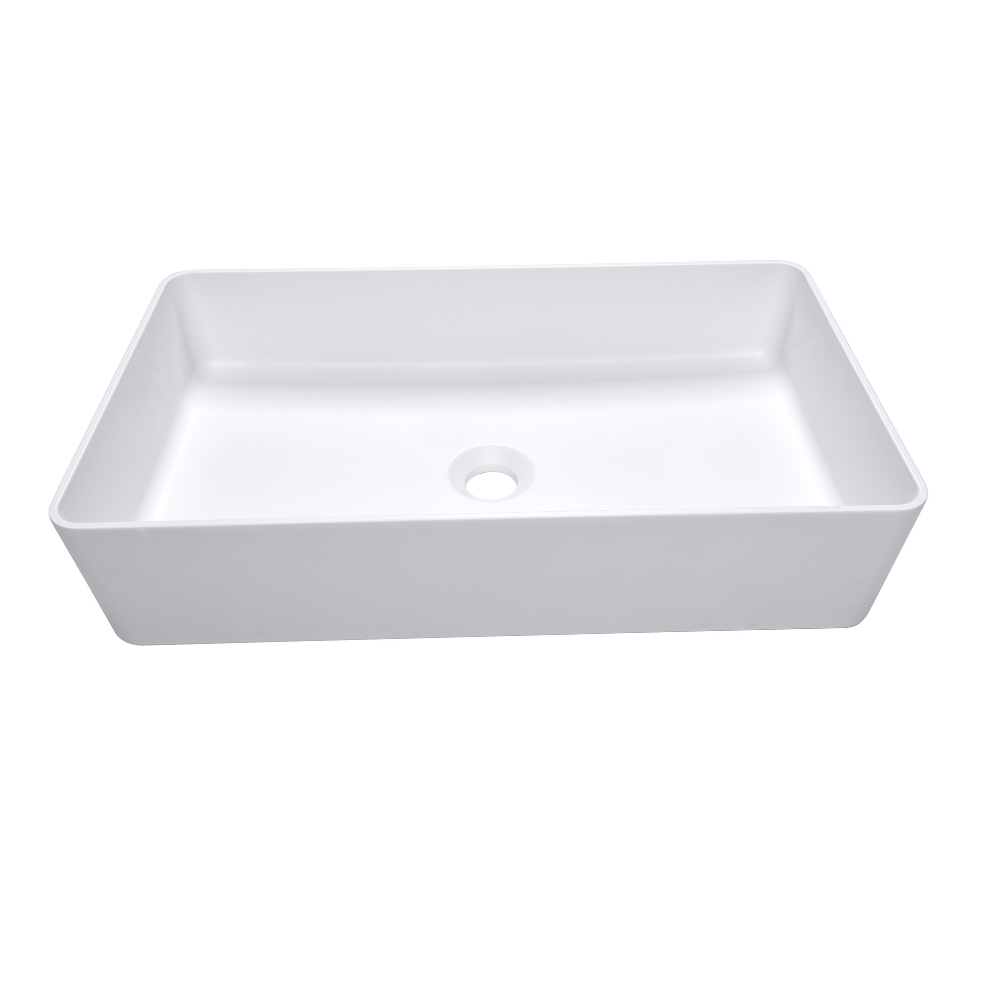 RBROHANT Acrylic Rectangular Vessel Sink, Bathroom Sinks Above Counter ...