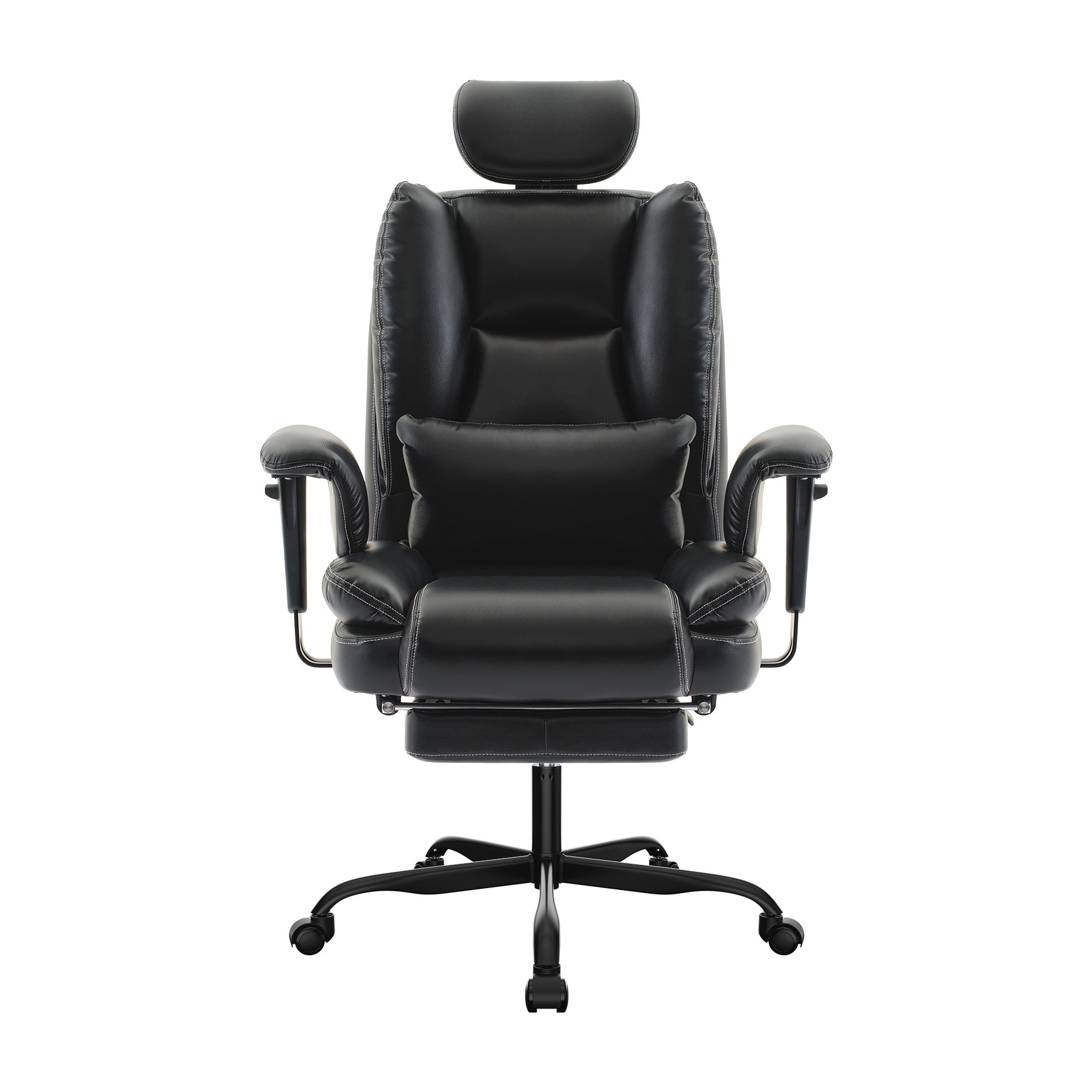 godohome Ergonomic High Back Office Chair with Lumbar Support - PU ...