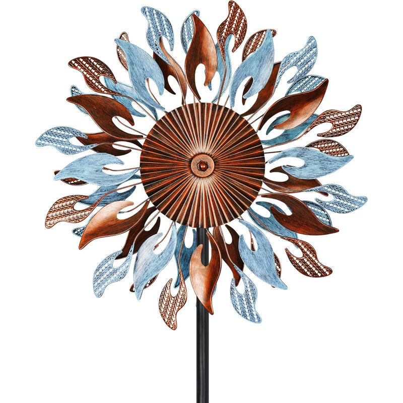 Arlmont & Co. 83" Large Outdoor Metal Wind Spinners | Wayfair