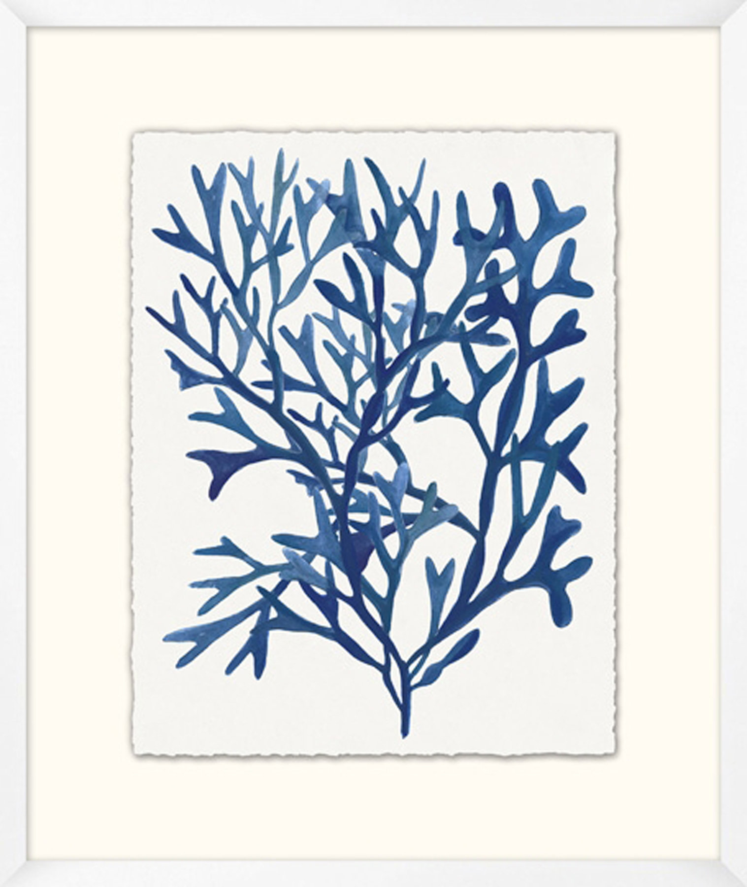 Wendover Art Group Indigo Sea Life 4 - Picture Frame Painting on Paper ...