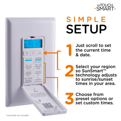 myTouchSmart SunSmart 7-Day In-Wall Digital Timer & Reviews | Wayfair