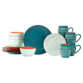 Over & Back Medallion 16 Piece Dinnerware Set, Service for 4 & Reviews ...