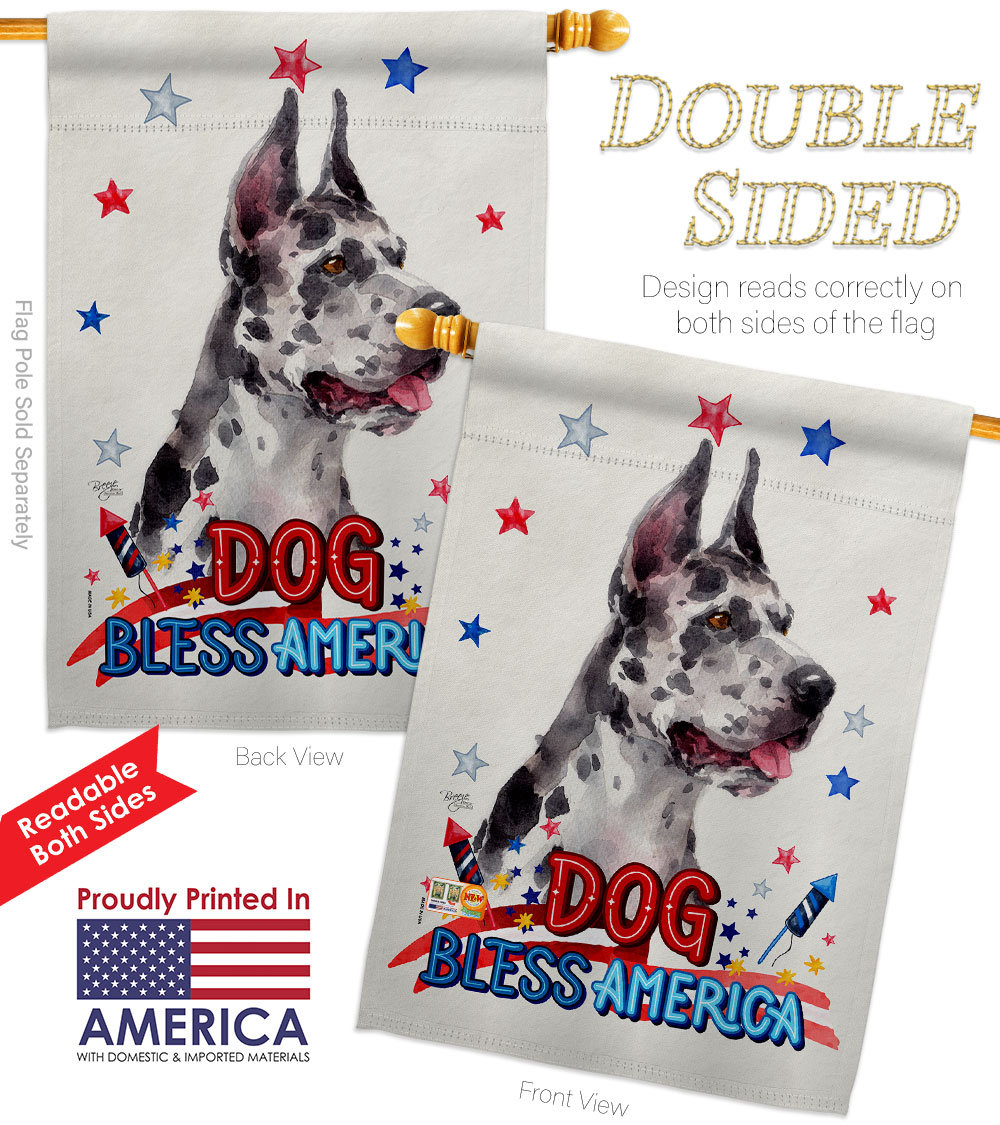 Breeze Decor Patriotic 2-sided Polyester 3 x 2 ft. House Flag | Wayfair