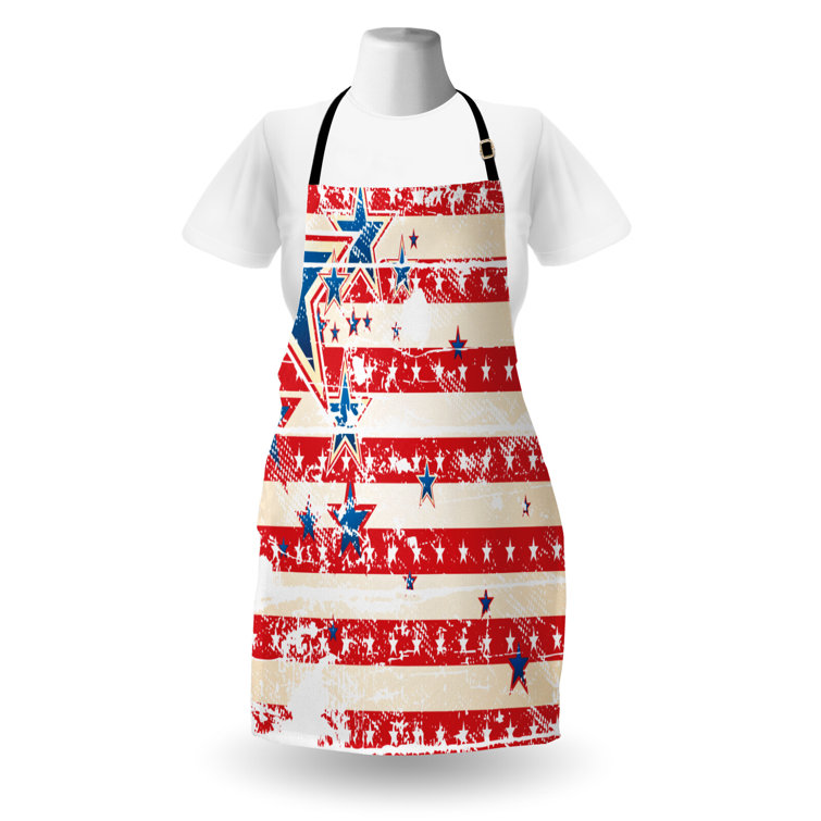 Bless international East Urban Home American Flag Apron Unisex, Star ...