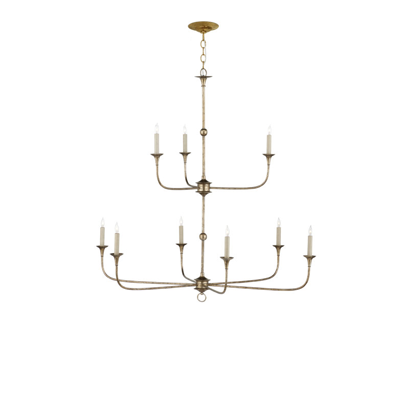 Currey & Company Nottaway 9 - Light Candle Style Tiered Chandelier with ...