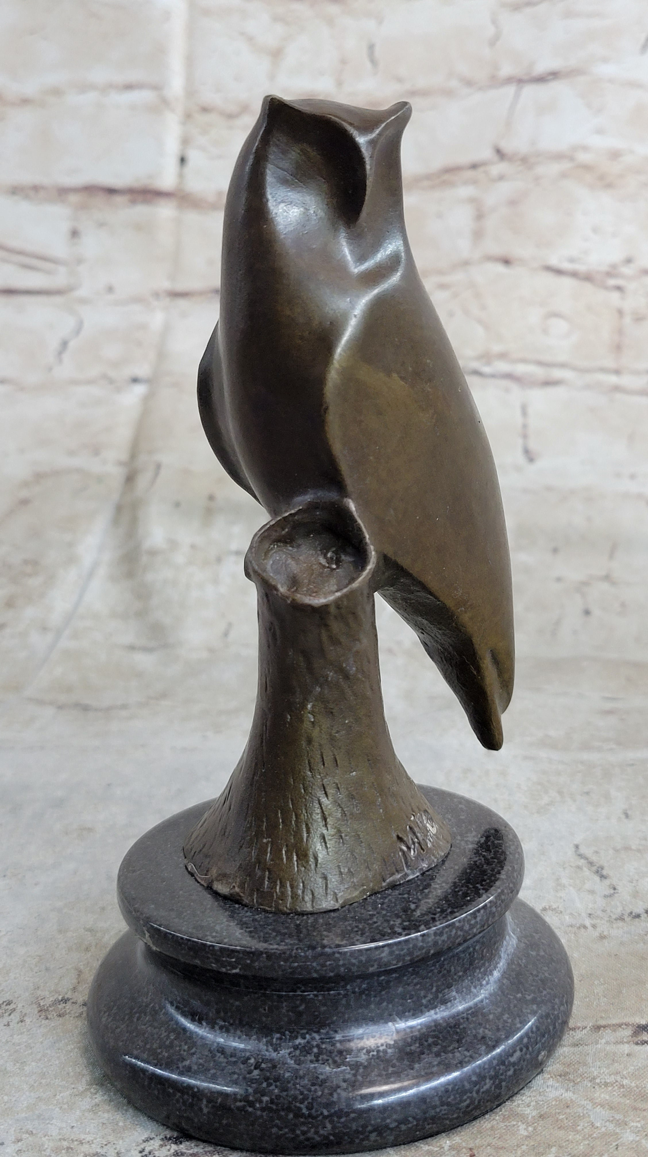 Loon Peak® Vienna Bronze Modern Miniature Abstract Owl Bronze Sculpture ...