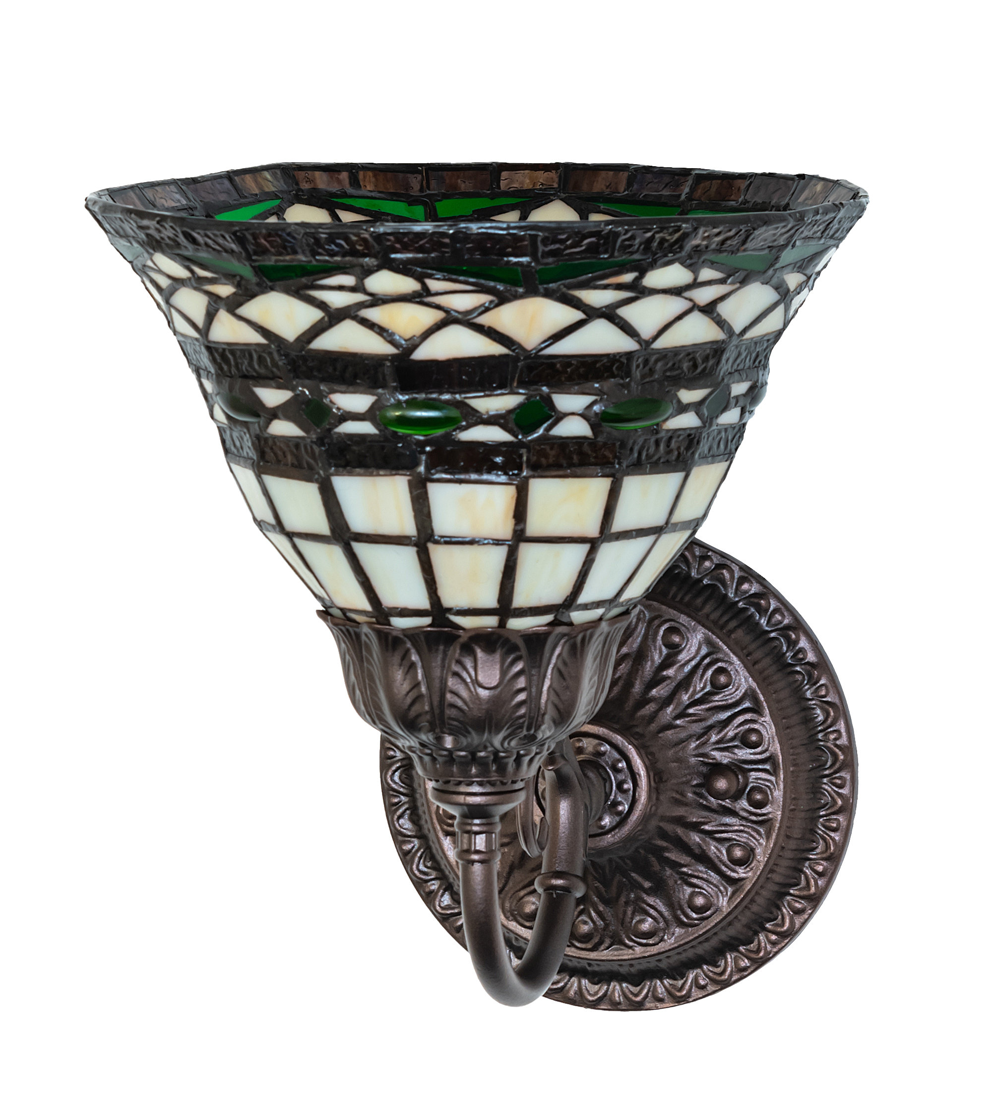Bloomsbury Market 8" Wide Tiffany Roman Wall Sconce | Wayfair