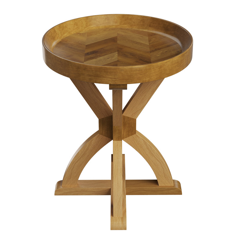 Millwood Pines Higgin 22" Mango Wood Pedestal Side Table | Wayfair