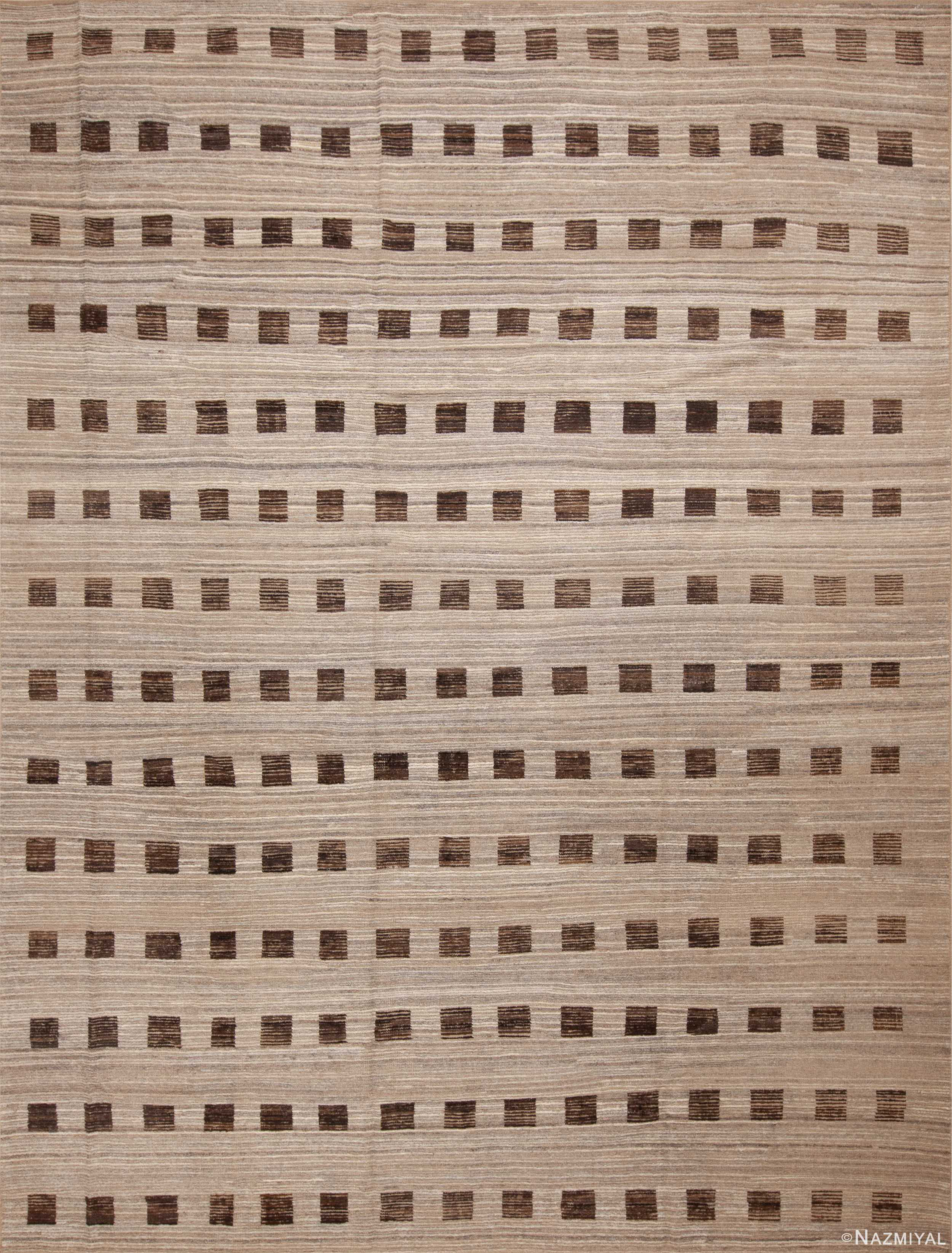 Nazmiyal Collection One-of-a-Kind Neutral Minimalist with Brown ...