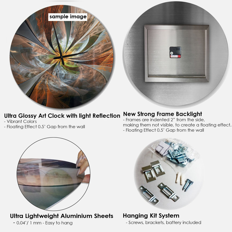 East Urban Home Ancient Map of The World I - Rustic wall clock ...