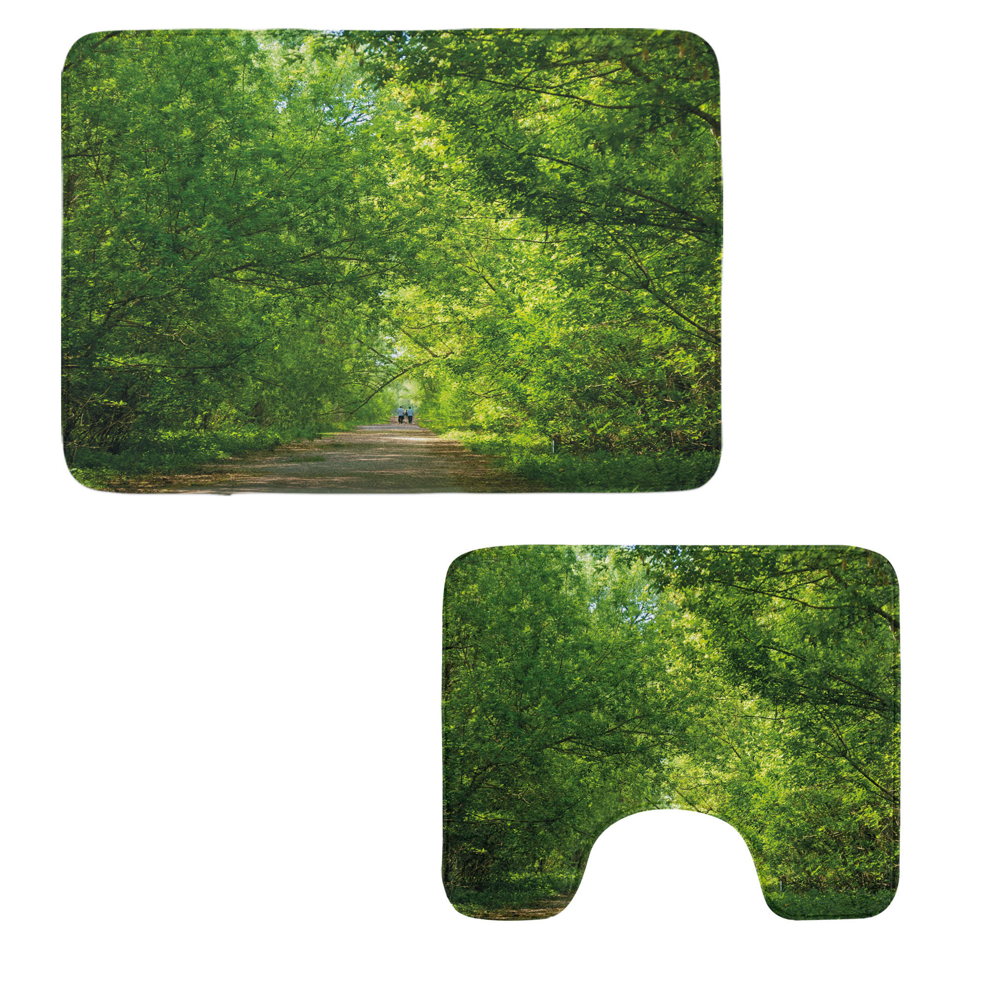 George Oliver Landscape Bathroom Rug Set 2 Pieces Rectangle & Contour ...