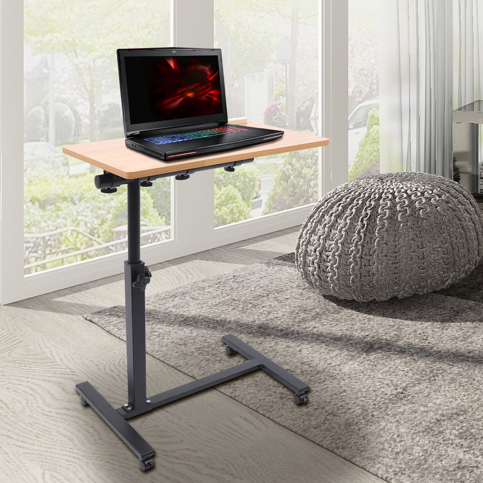 YYBUSHER Adjustable Mobile Rolling Laptop Desk & Reviews | Wayfair