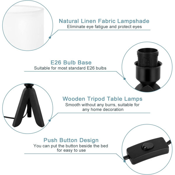 George Oliver Graycee Wood Accent Lamp & Reviews | Wayfair