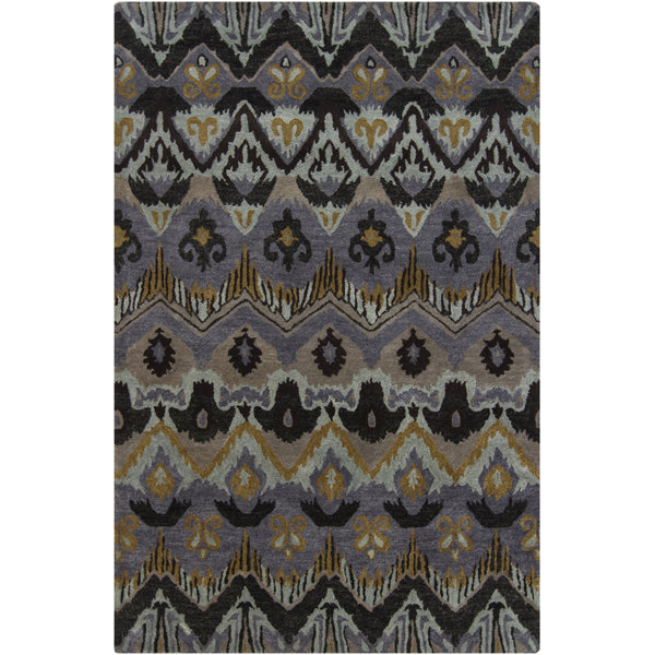 Chandra Rupec Wool Ikat Area Rug in Blue | Perigold