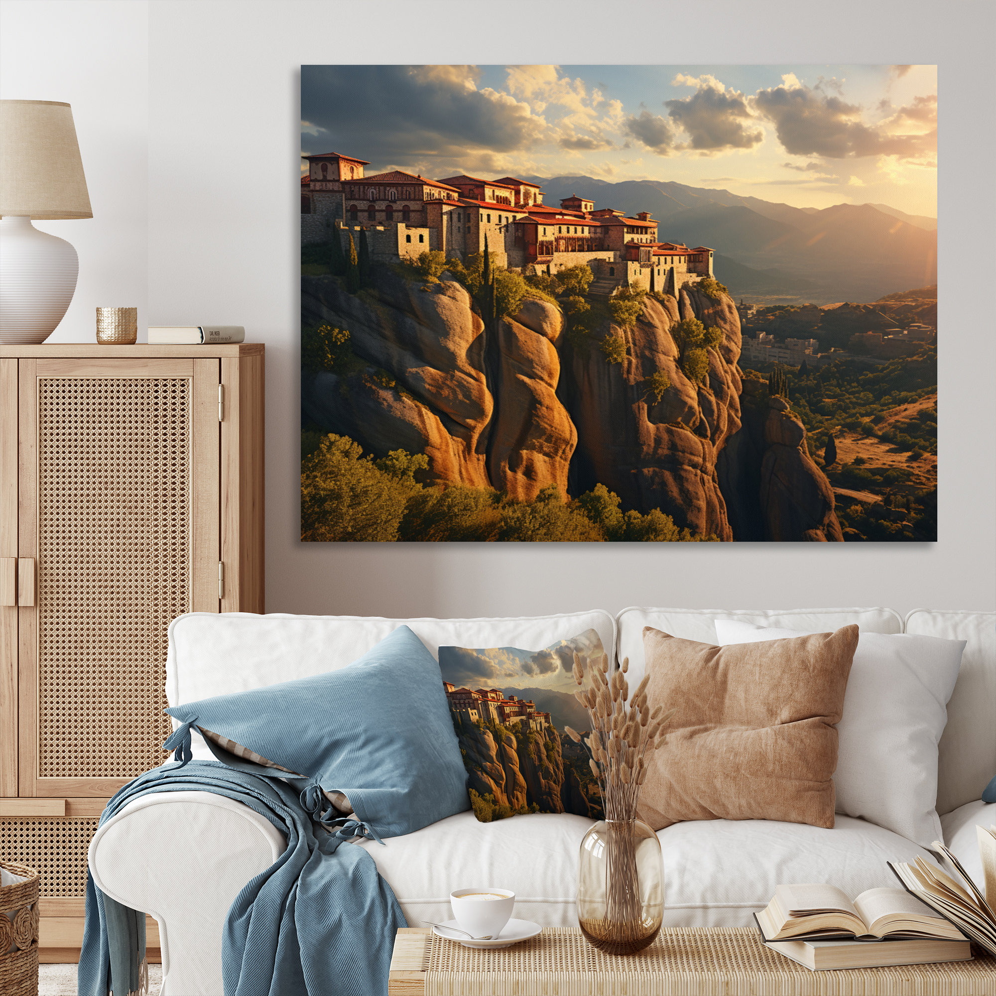 Millwood Pines Greece Majestic Meteora On Canvas Print | Wayfair