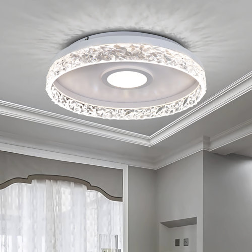 Mercer41 Tabita LED Ceiling Light Crystal Ceiling Light Dimmable Round ...
