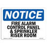 SignMission Fire Alarm Control Panel and Sprinkler Riser Room Sign ...