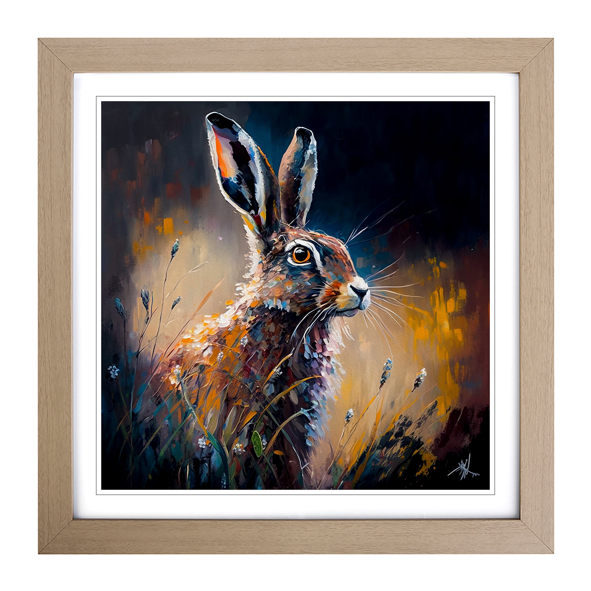Alpen Home Hare Palette Knife Painting - Print | Wayfair.co.uk