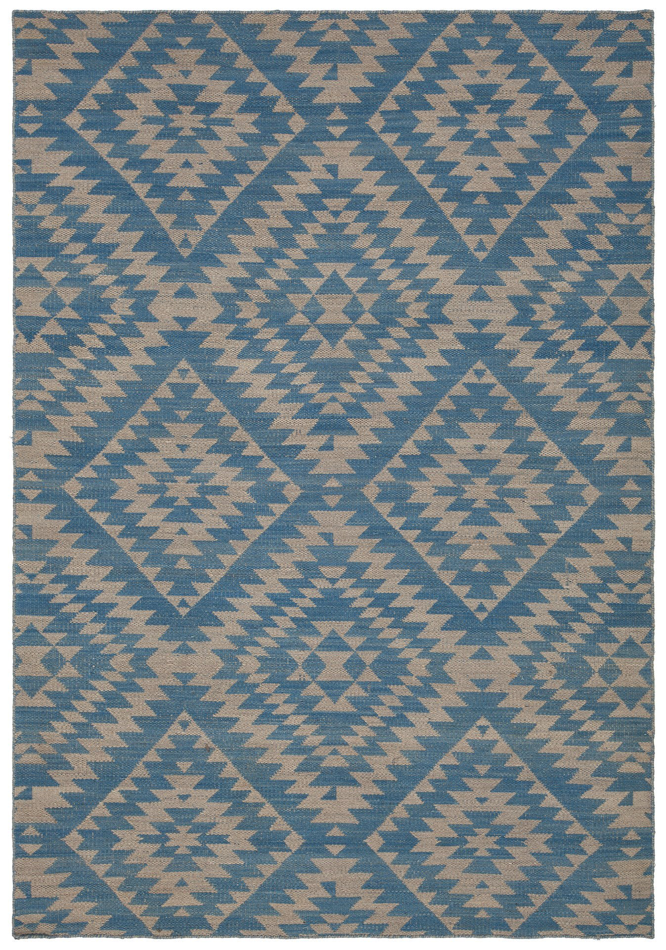 Dakota Fields Stillmore Hand-Woven Blue/Beige Area Rug | Wayfair