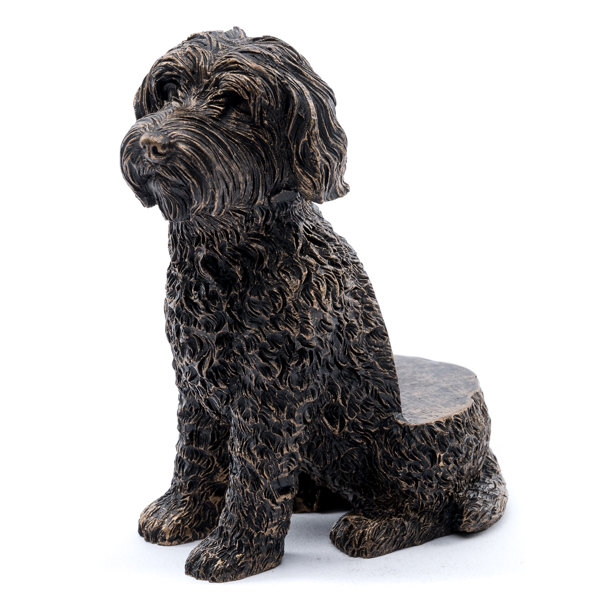 Winston Porter Leando Cockapoo Dog Bronze Coloured Planter Feet In Gift ...