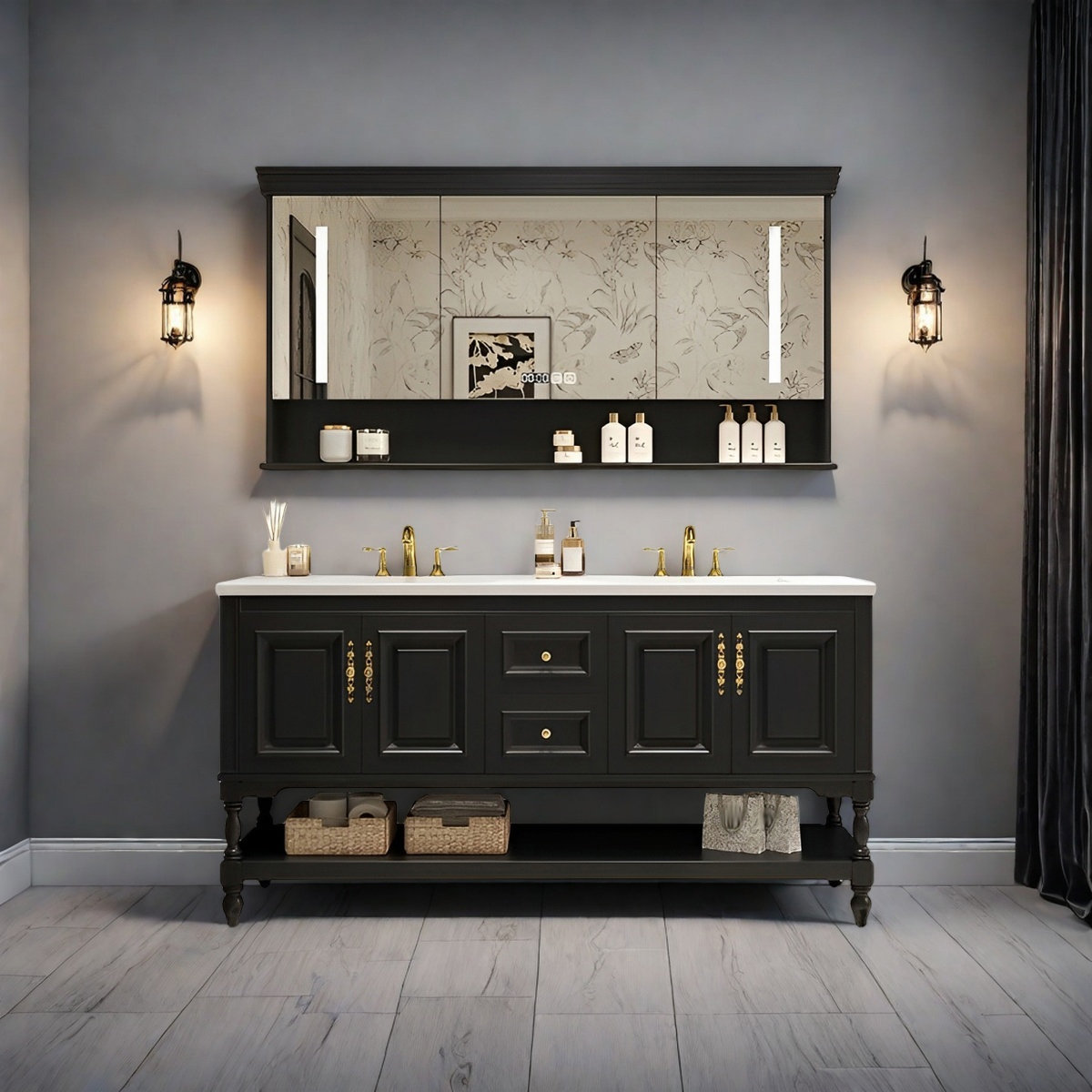 Backop American country style rest room bathroom cabinet | Wayfair