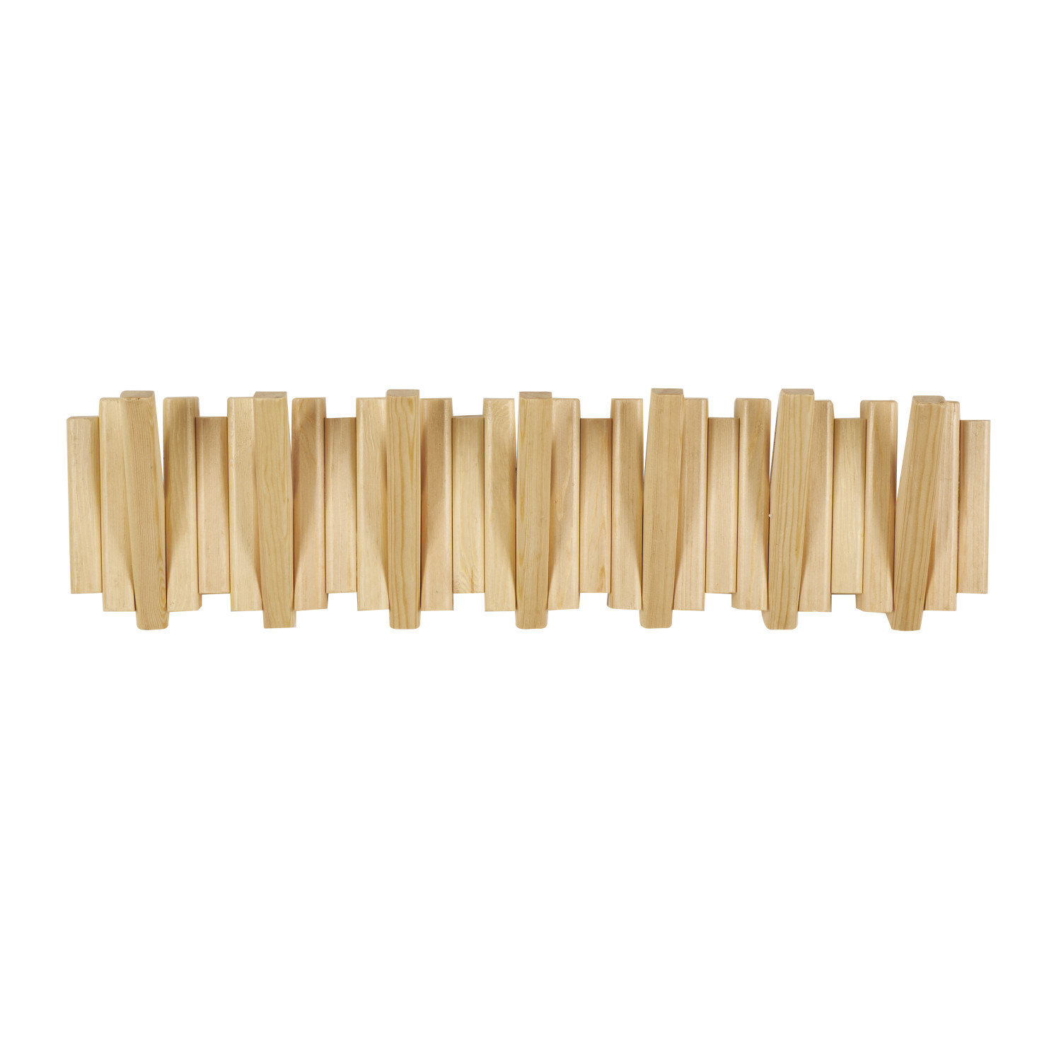 Millwood Pines Cole And Grey Wood Wooden Stick 7 Hanger Wall Hook | Wayfair